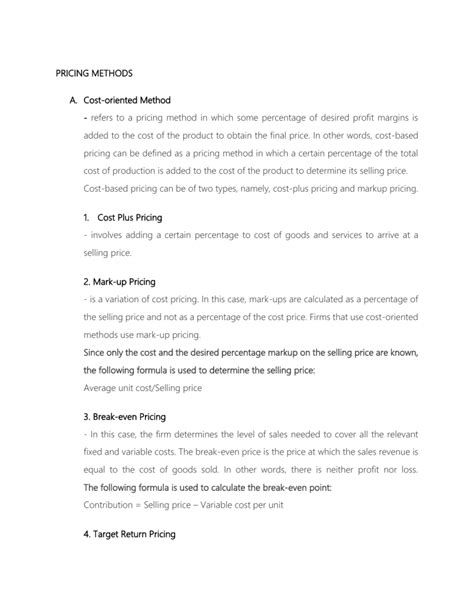 Image result for Pricing Methods