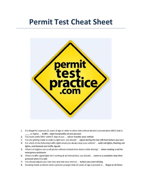 Image result for Study Guide for Permit Test