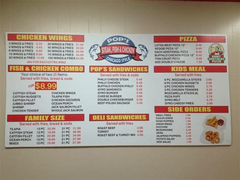 Image result for Pops Chicago Style Menu