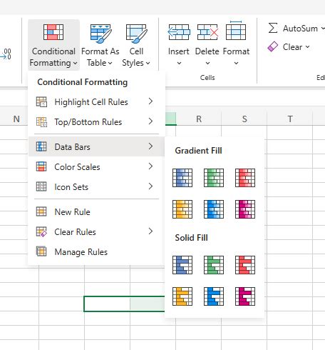Image result for Conditional Formatting Data Bars