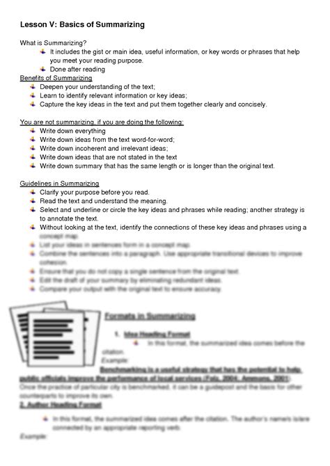 Image result for Summarizing Notes