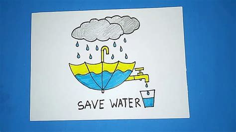 Image result for How to Draw Save Water Drawing