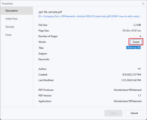 Image result for PDF Word Count