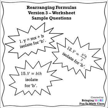 Image result for Rearranging Formula Tutorial