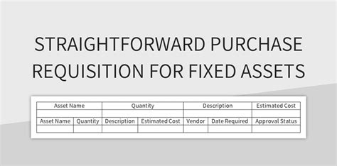 Image result for Fixed Asset Requisition Form
