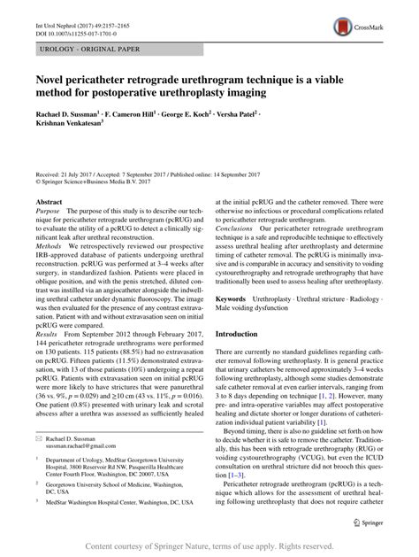 Image result for Urethrogram Technique