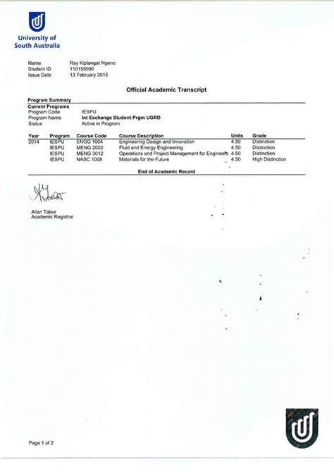 Image result for UFS Transcript