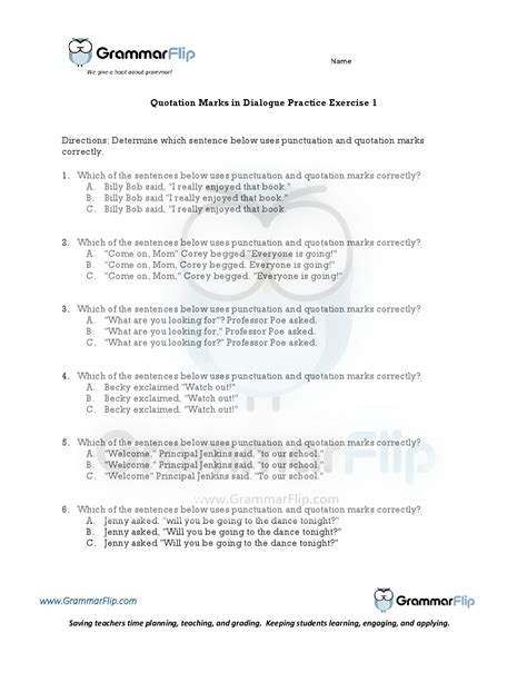 Image result for Quotation Marks Dialogue Worksheet