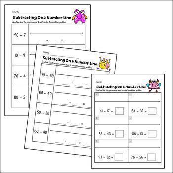 Image result for 2-Digit Subtraction Using Number Line