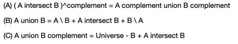 Image result for ABA Intersect a Intersect B Complement