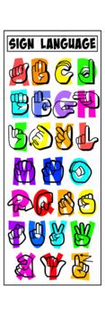 Sign Language Alphabet Poster by ROSSCO | TPT
