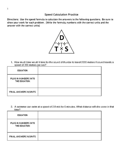 Image result for Speed Calculation Practice