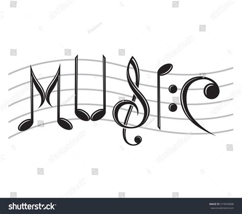 Image result for Music Notes Word