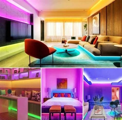 Image result for Changing Color LED Light around Room