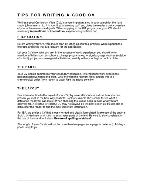Image result for CV Writing PDF