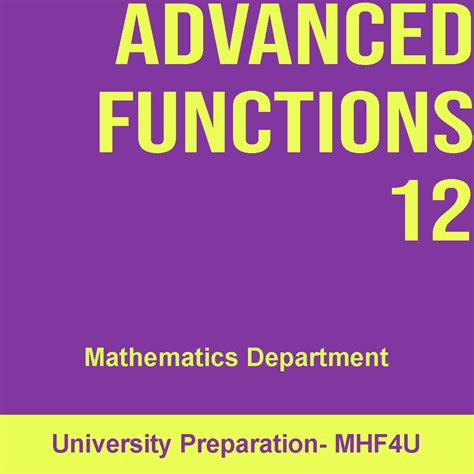 Image result for Advanced Functions Textbook
