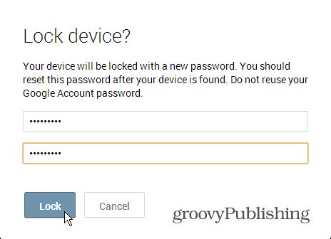 Image result for Password Reset Android Device Manager