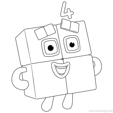 Image result for NumberBlocks 4 Coloring