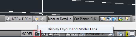 Image result for AutoCAD Model Space Paper Space Tabs Disappeared