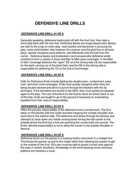 Image result for Daily Defensive Line Training Printable