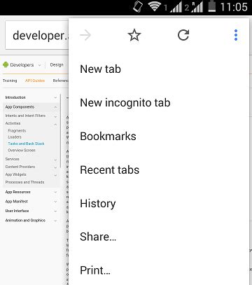 Image result for Overflow Menu Android Studio