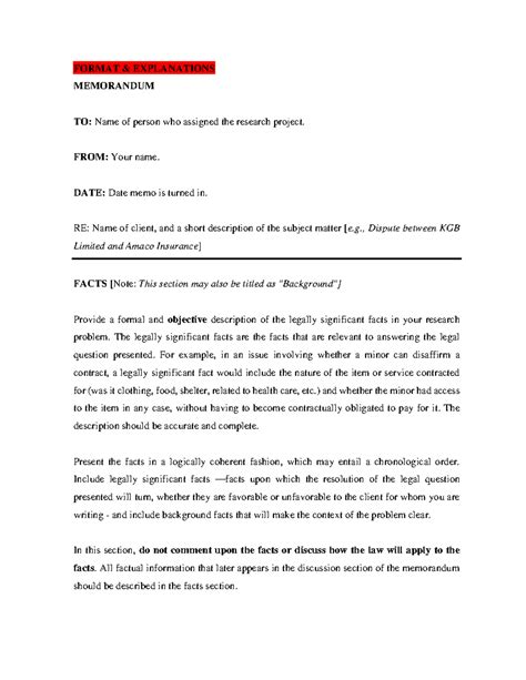 Image result for Legal Memorandum Format Example