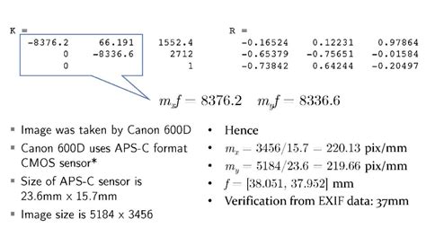 Image result for Camera Matrix Example