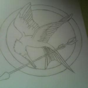 Image result for Hunger Games Mockingjay Pin Outline