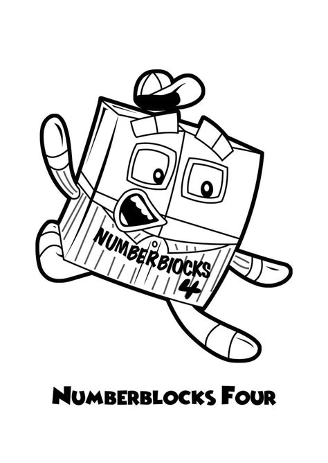 Image result for NumberBlocks 4 Coloring