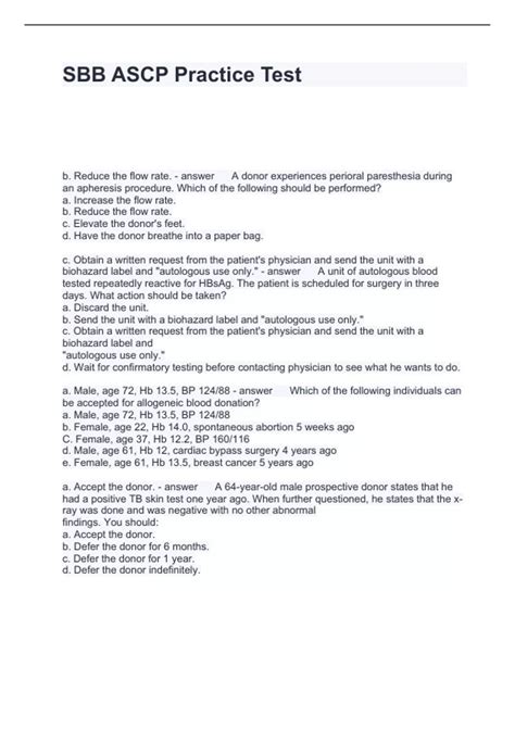 Image result for ASCP Practice Test