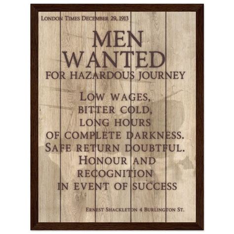 Image result for Shackleton Advertisement