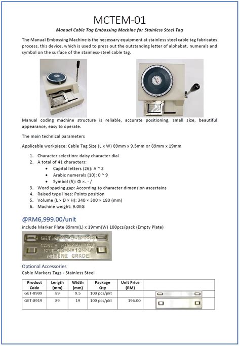 Image result for Cable Tag Embossing Machine
