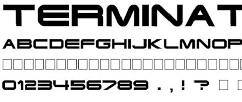 Image result for Terminator Font