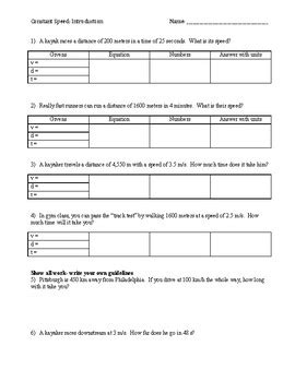 Image result for Constant Speed Practice Problems