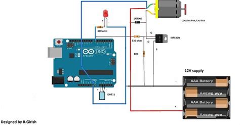 Image result for Arduino Temperature Sensor Code Snd Circuit Diagram