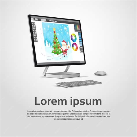 Image result for Vector Modern Desktop Computer