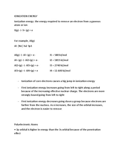 Image result for Freesciencelessons Ionization Energy