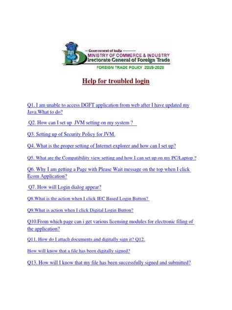 Image result for Java Exit Exception at DGFT COO