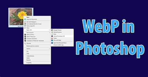 Image result for How to Open WebP File in Photoshop