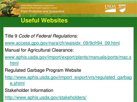Image result for USDA-APHIS Regulated Garbage