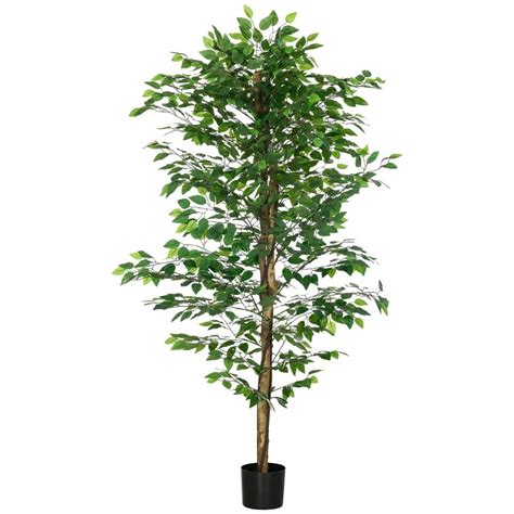 6ft Artificial Tree Ficus for Indoor Outdoor Home Decor, Fake Tree ...