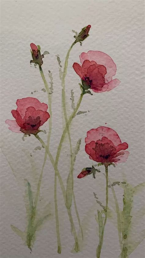 Image result for Watercolour Poppies Tutorial