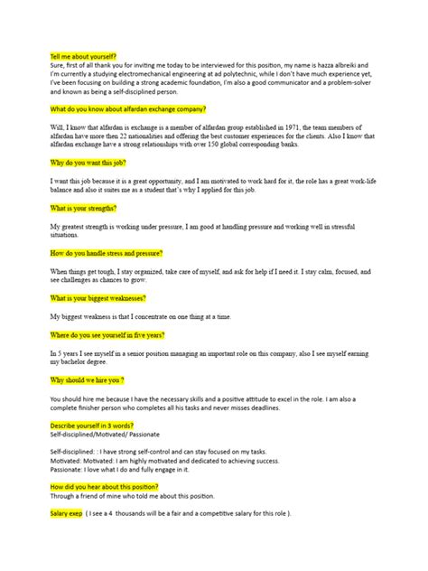 Image result for Answers to Interview Questions Paper Format