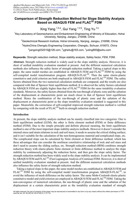 Image result for Strength Reduction Method FLAC