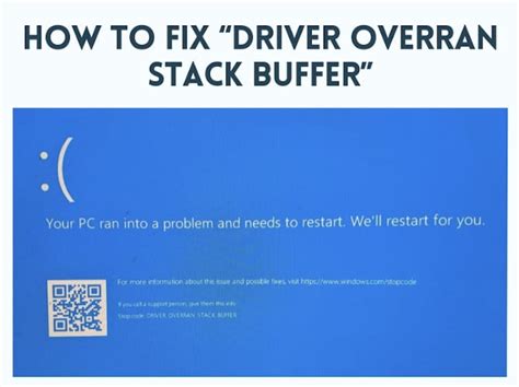 Image result for Fix Driver Overran Stack Buffer