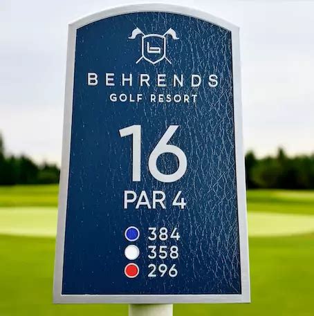 Image result for Golf Course Signage