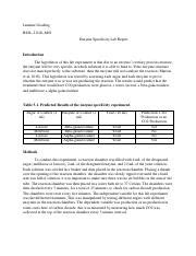 Image result for Exercise 1 Enzyme Specificity