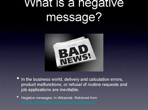Image result for Example of a Good Effective Negative Message