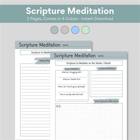 Image result for Scripture Meditation Worksheets