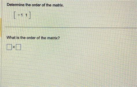 Image result for Order of Matrix Example